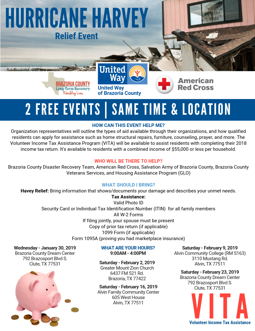 VITA Hurricane Harvey Relief Event - Brazoria County Long Term Recovery